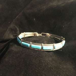 ATG | Jewelry | Sterling Silver Turquoise Bracelet | Poshmark